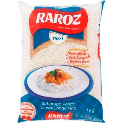 ARROZ TIPO 1 RAROZ 5KG FD C/ 6UN (PC) - Monte Carlo Alimentos